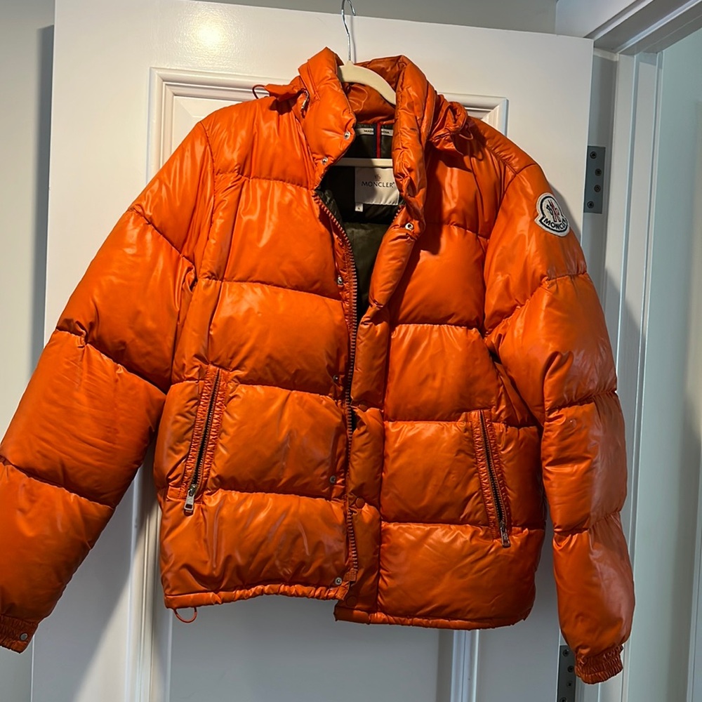 Mens Moncler Orange Puffer - Gem
